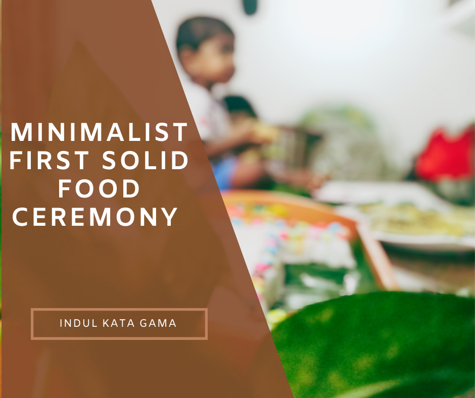 Simplicity with Son's minimalist First Solid Food Ceremony on His 1st ...